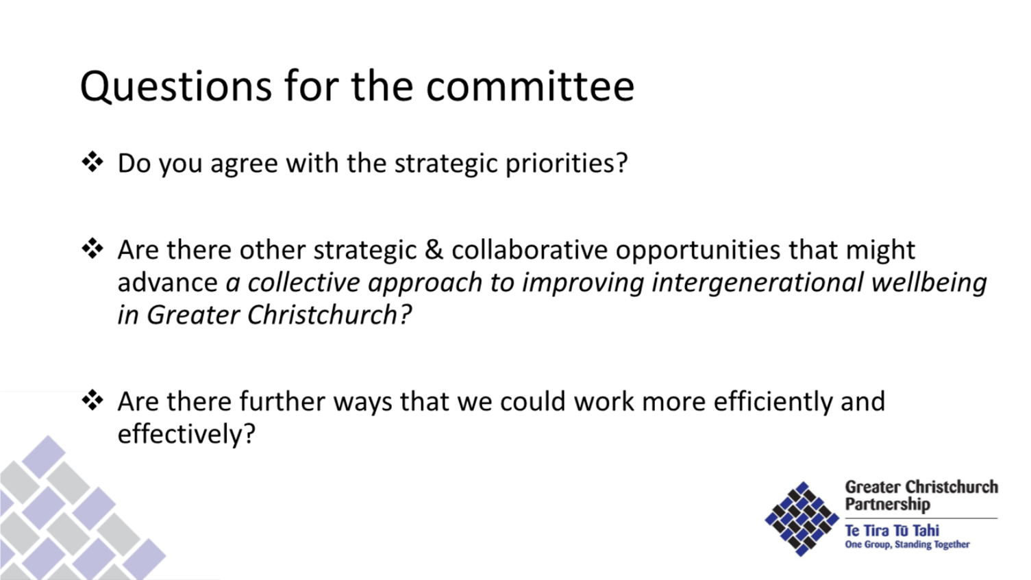 Agenda of Greater Christchurch Partnership Committee Information ...