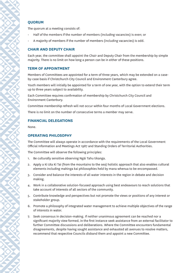 Agenda of Workshop - Banks Peninsula Water Management Zone Committee ...